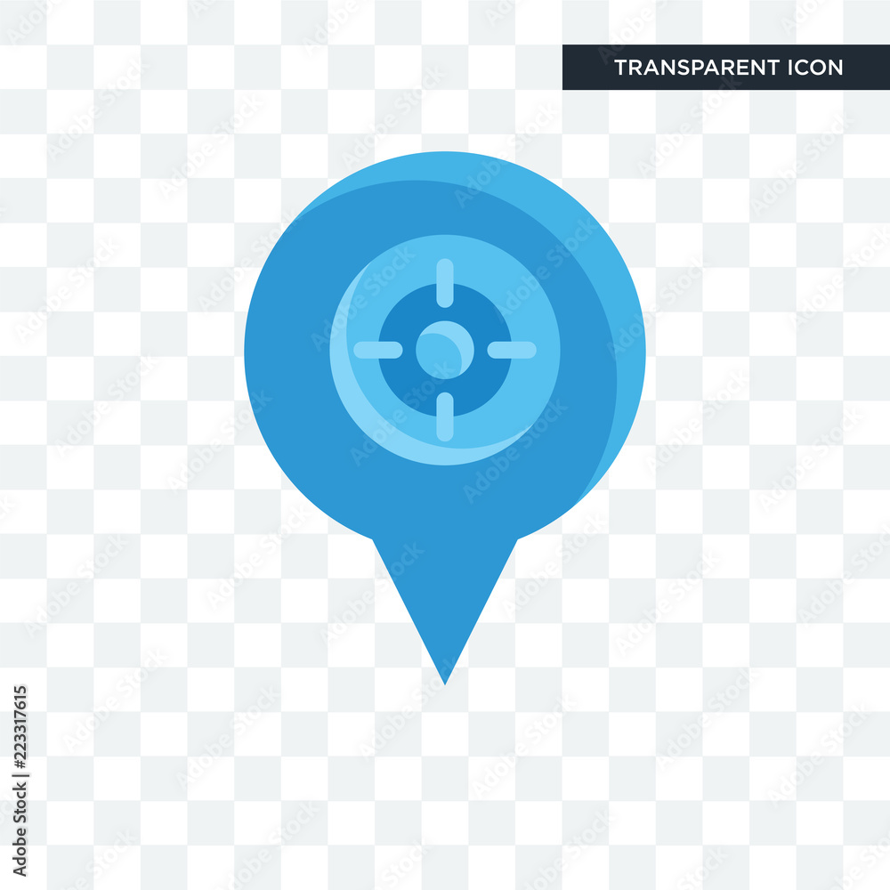 Pin vector icon isolated on transparent background, Pin logo design ...