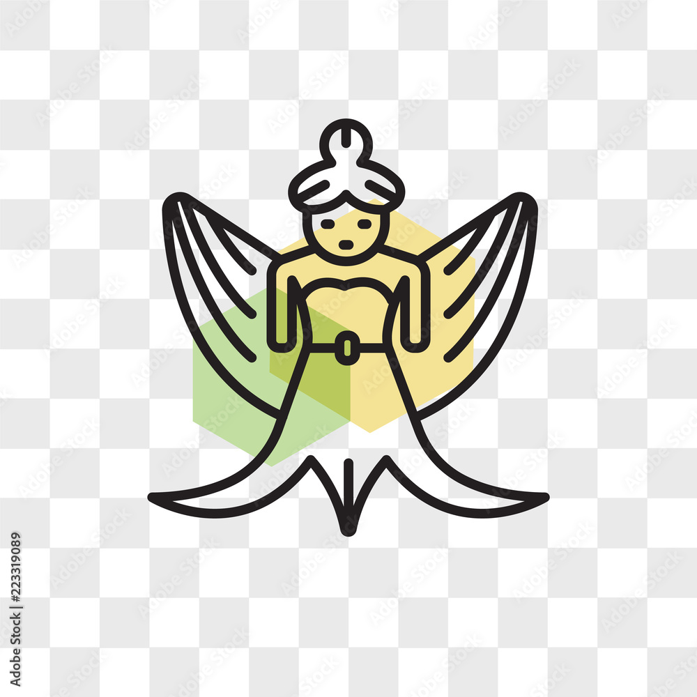 Mermaid vector icon isolated on transparent background, Mermaid logo ...