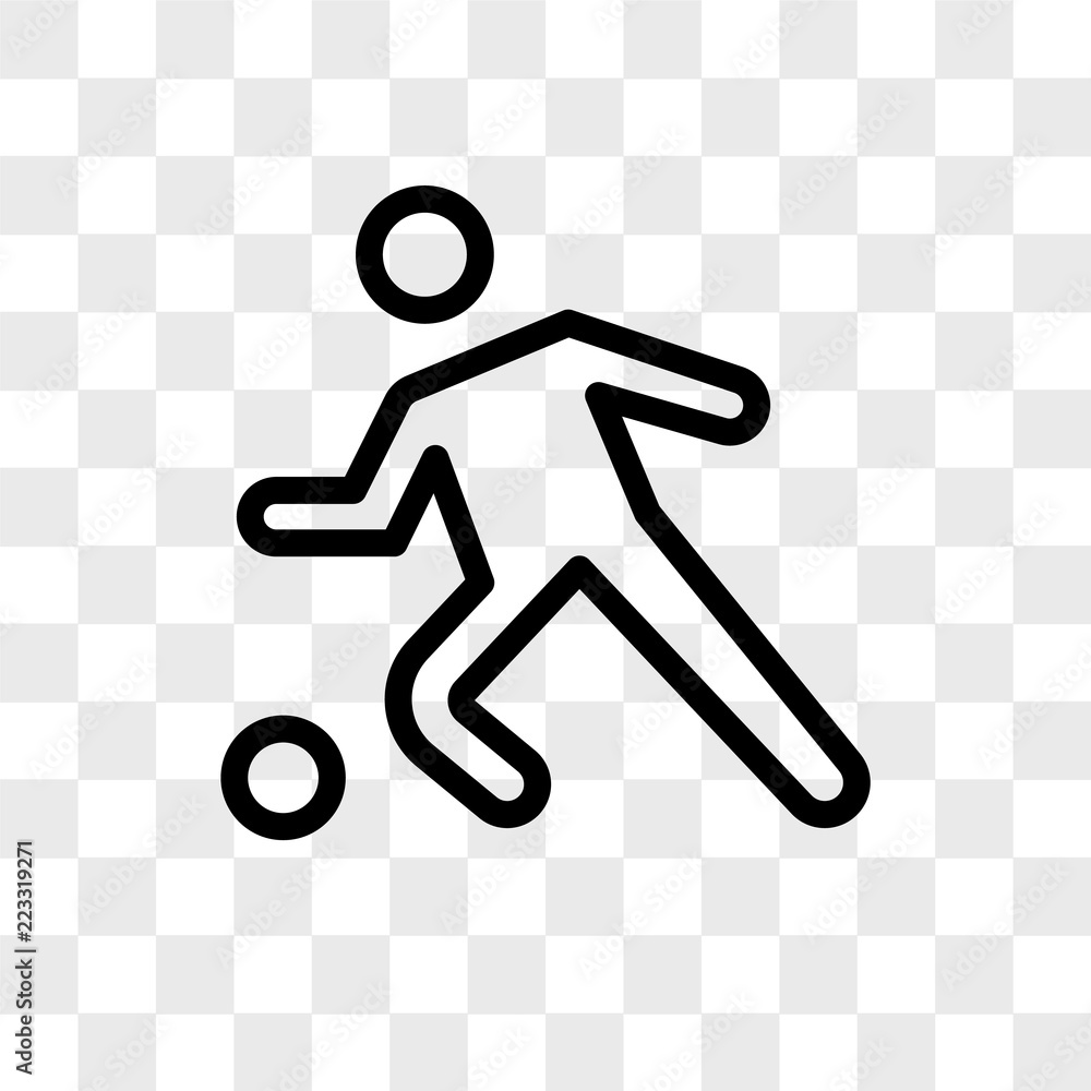 Football vector icon isolated on transparent background, Football logo ...