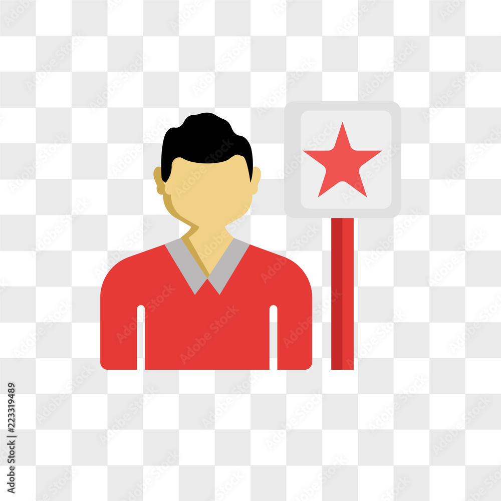 Supporter vector icon isolated on transparent background, Supporter ...