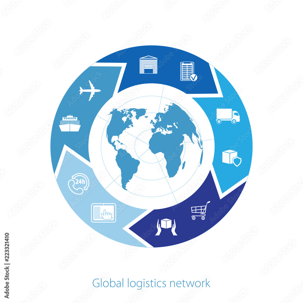 Global logistics network. Map global logistics partnership connection ... Global logistics network. Map global logistics partnership connection ...