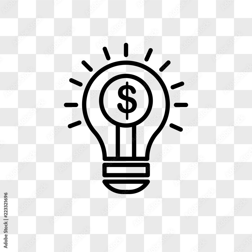 Idea vector icon isolated on transparent background, Idea logo design Stock Vector | Adobe Stock