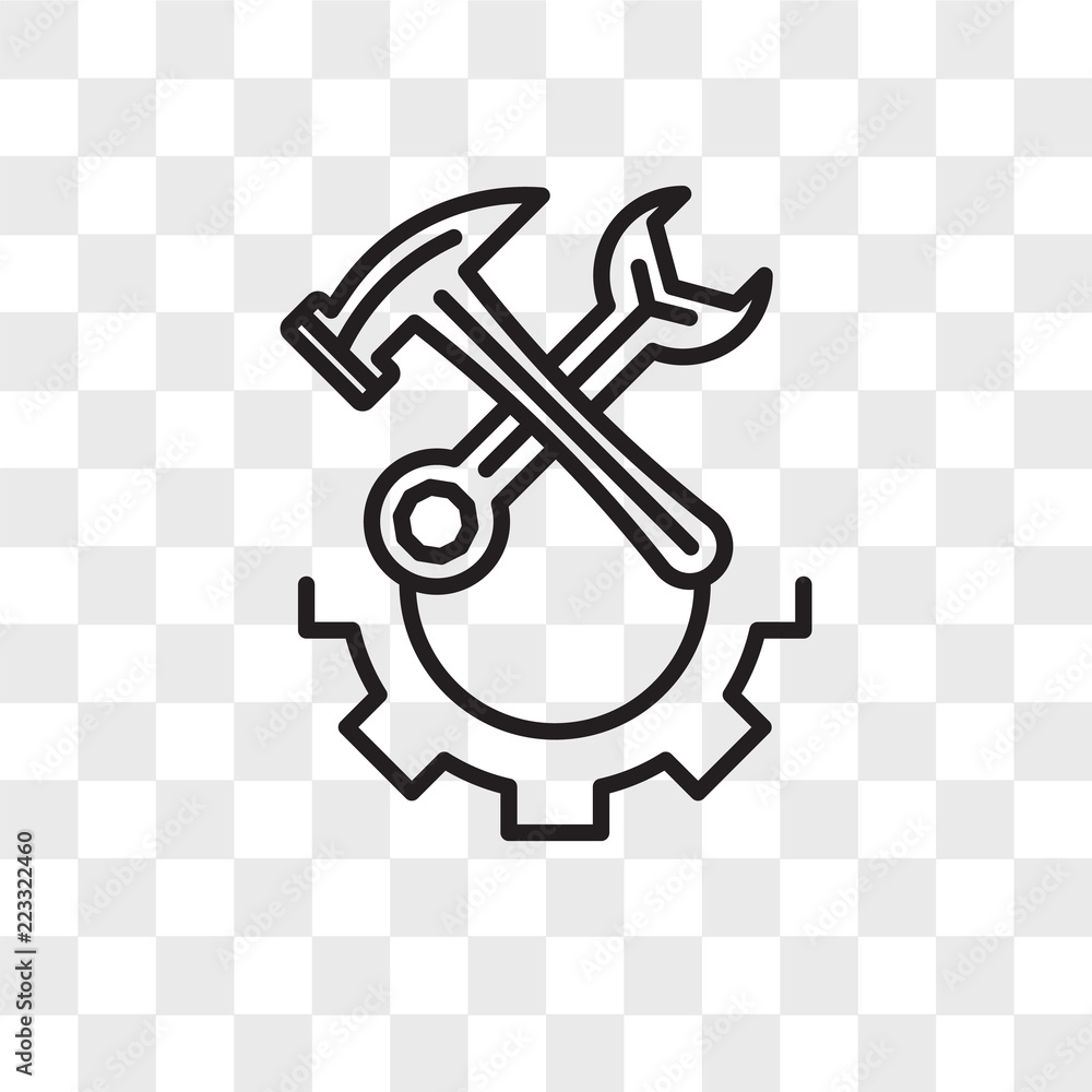 Reparation vector icon isolated on transparent background, Reparation ...