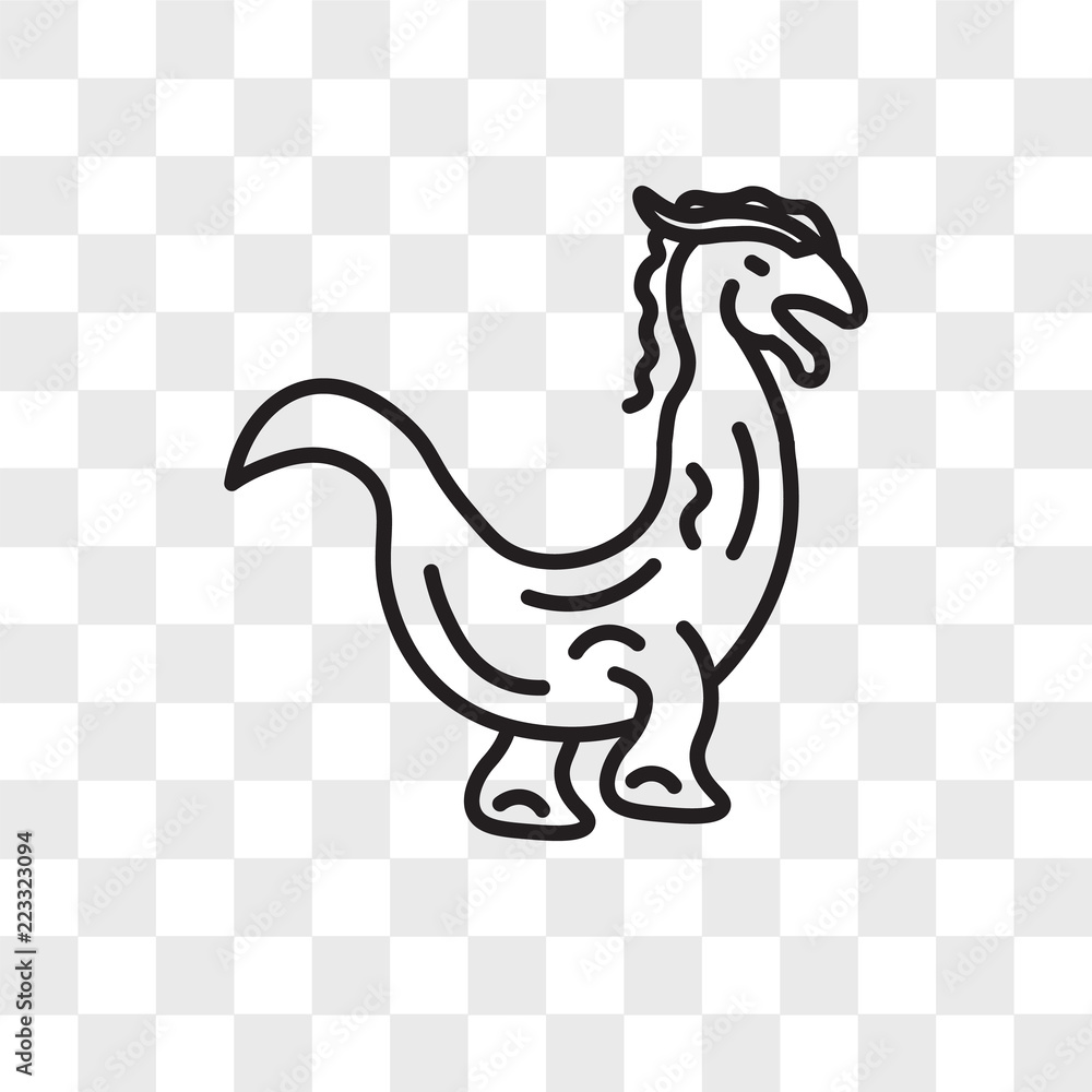 Dragon vector icon isolated on transparent background, Dragon logo ...