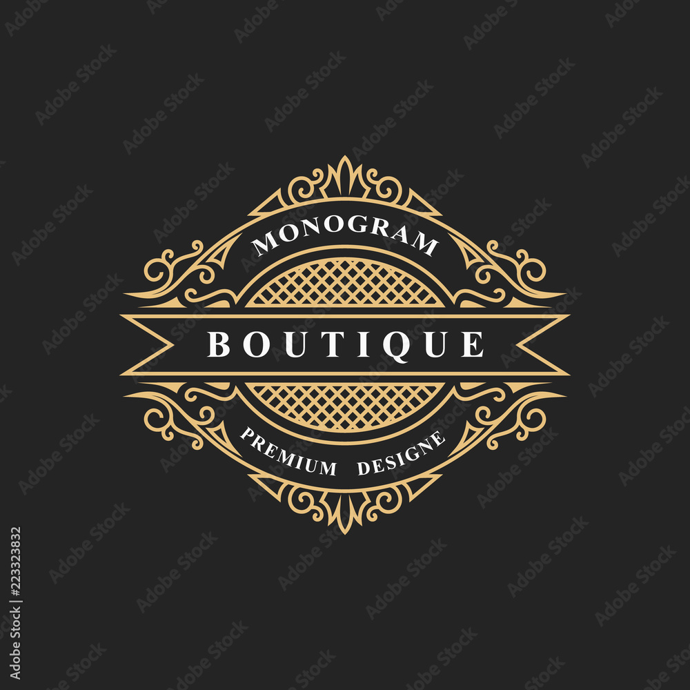 Monogram design elements, graceful template. Calligraphic elegant line ...