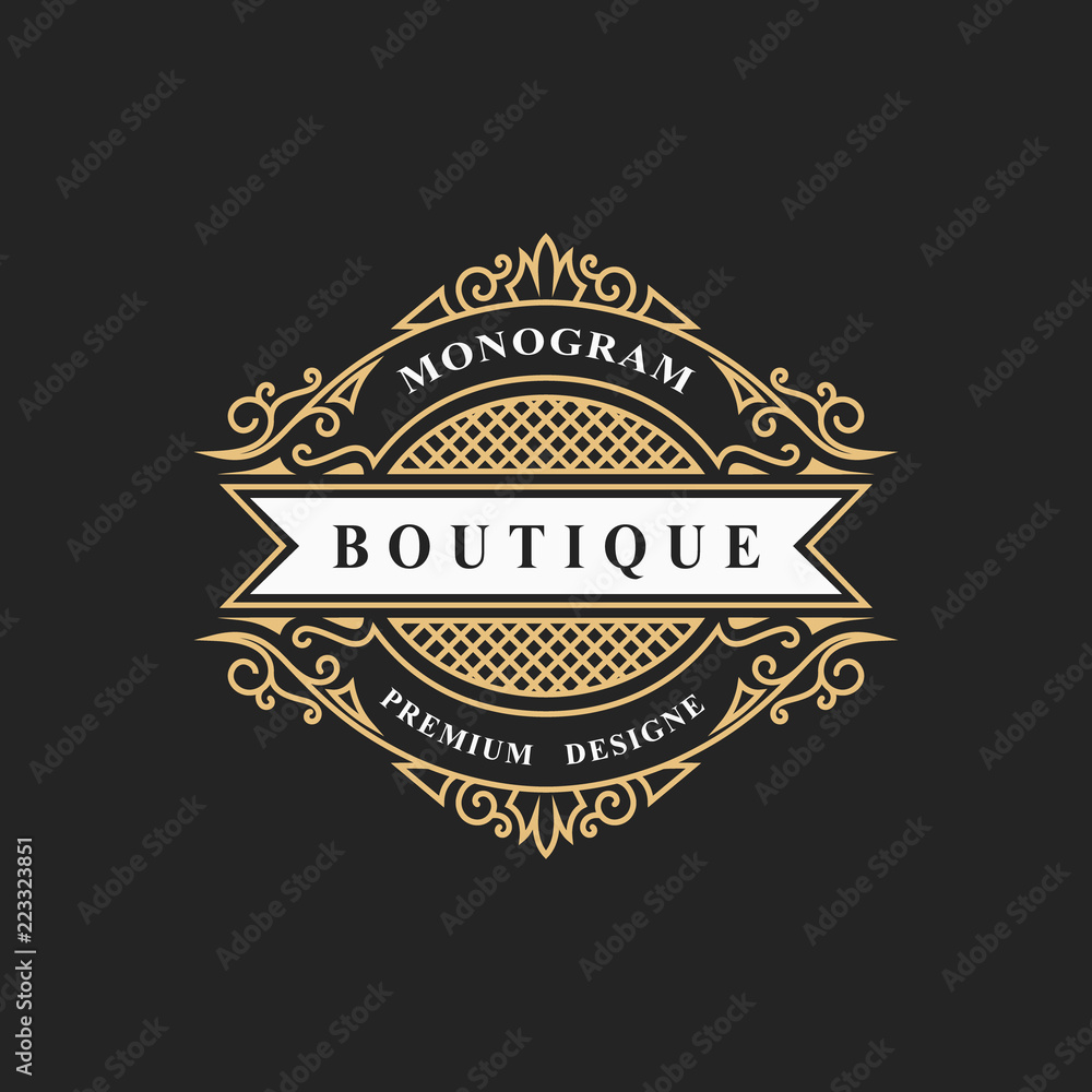 Monogram design elements, graceful template. Calligraphic elegant line ...