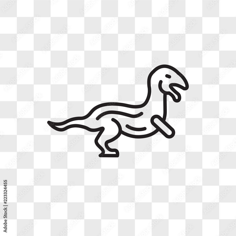 Dinosaur vector icon isolated on transparent background, Dinosaur logo ...