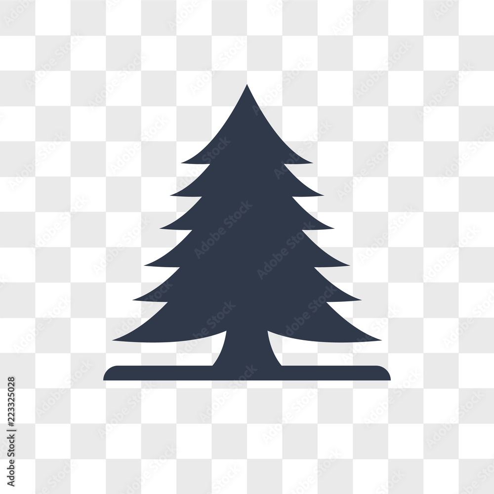 Pine vector icon isolated on transparent background, Pine logo design ...