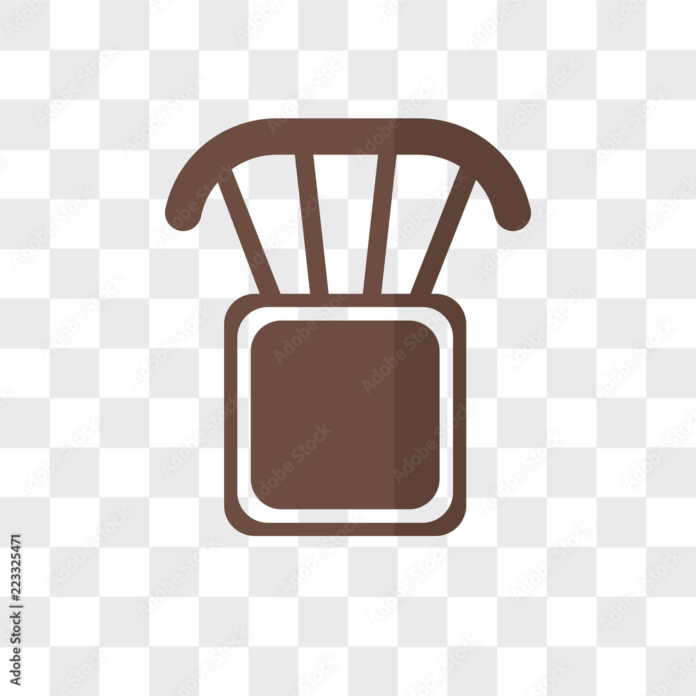 Chair vector icon isolated on transparent background, Chair logo design ...