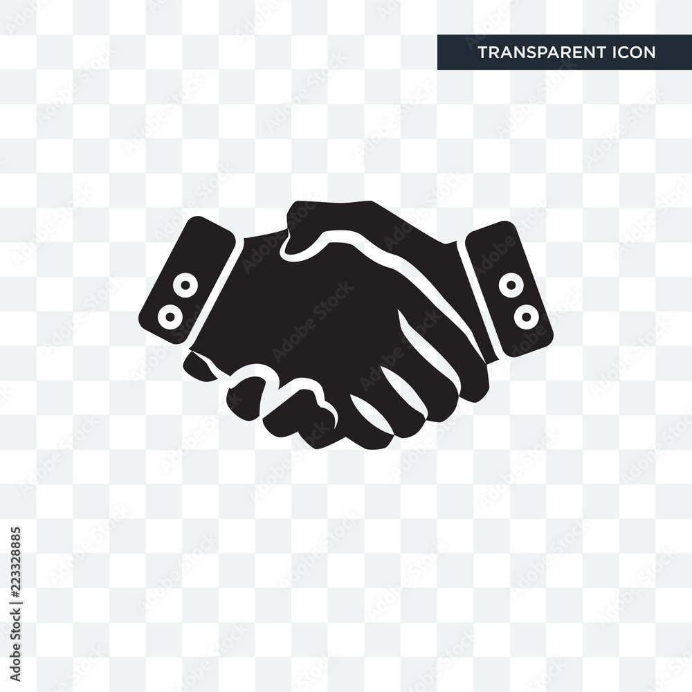 Handshake vector icon isolated on transparent background, Handshake ...