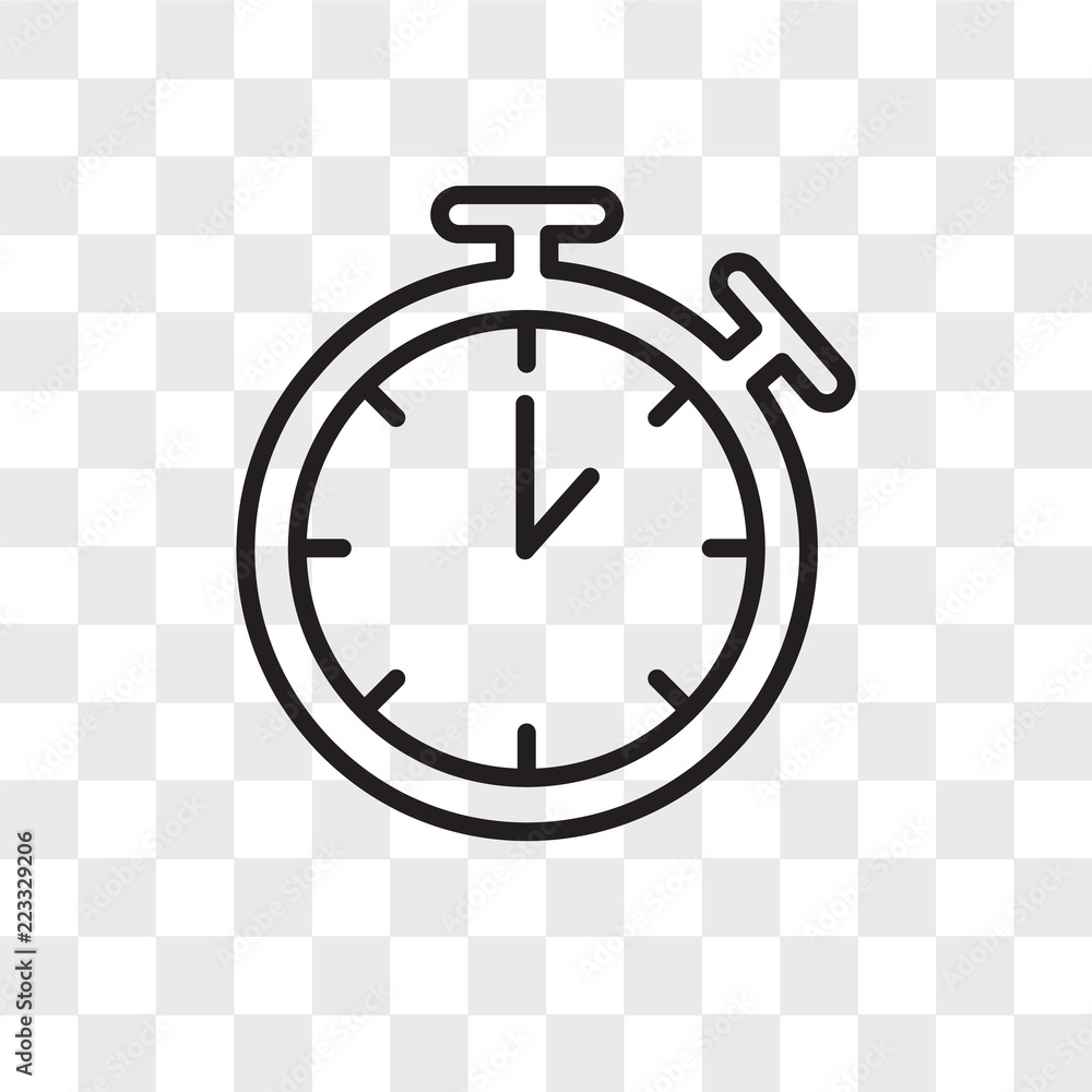 Timer vector icon isolated on transparent background, Timer logo design ...