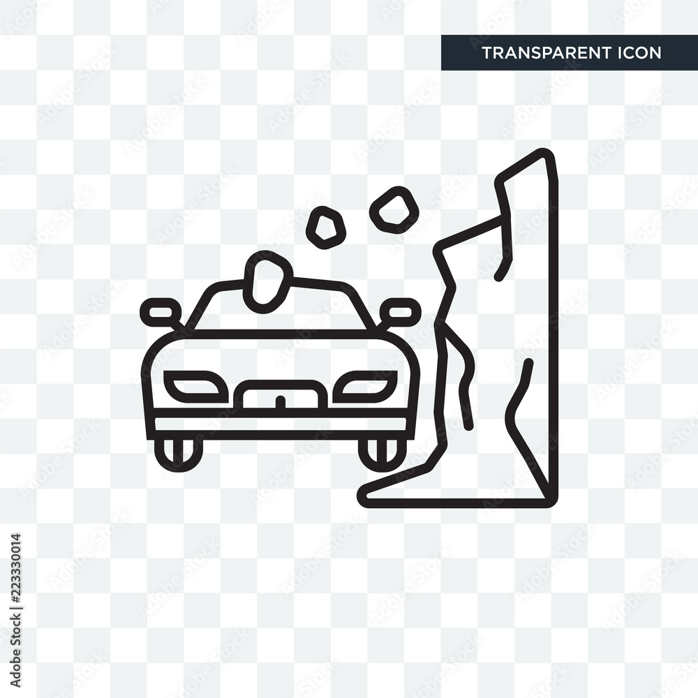 Landslide vector icon isolated on transparent background, Landslide ...