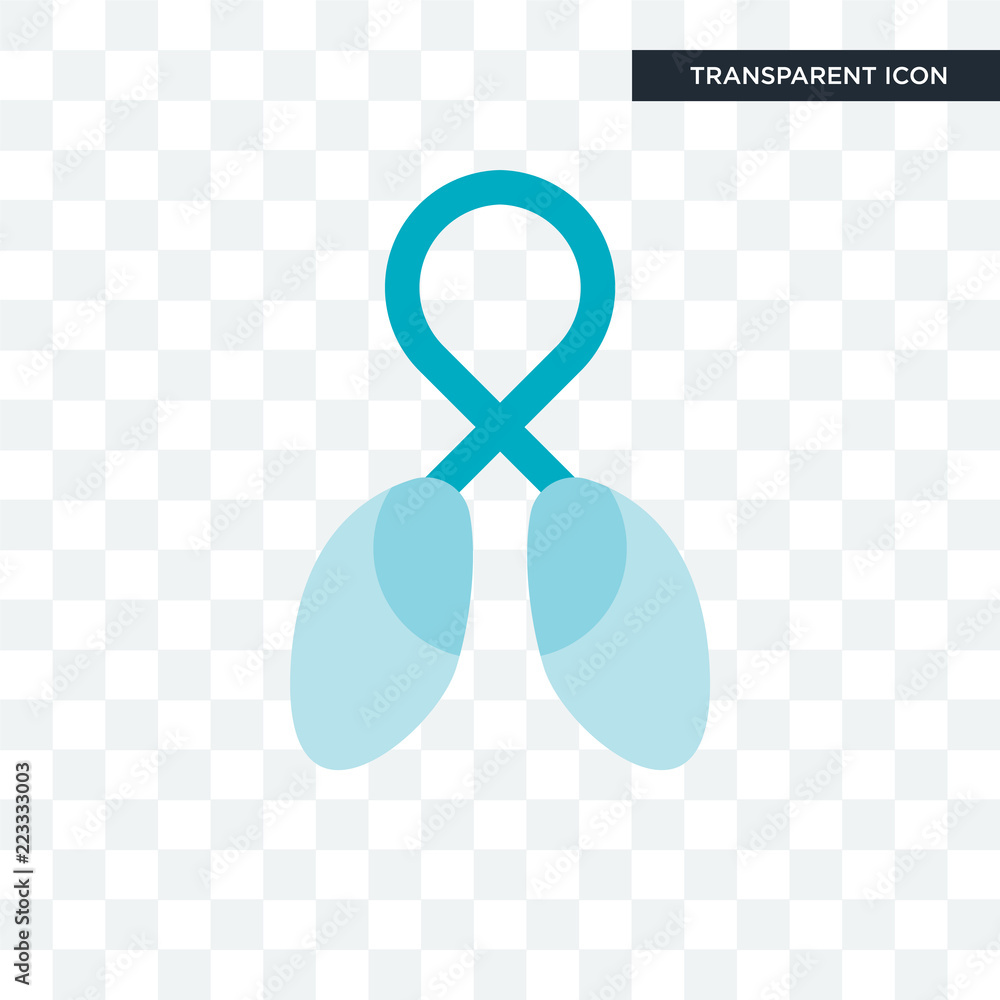 lung cancer vector icon isolated on transparent background, lung cancer ...