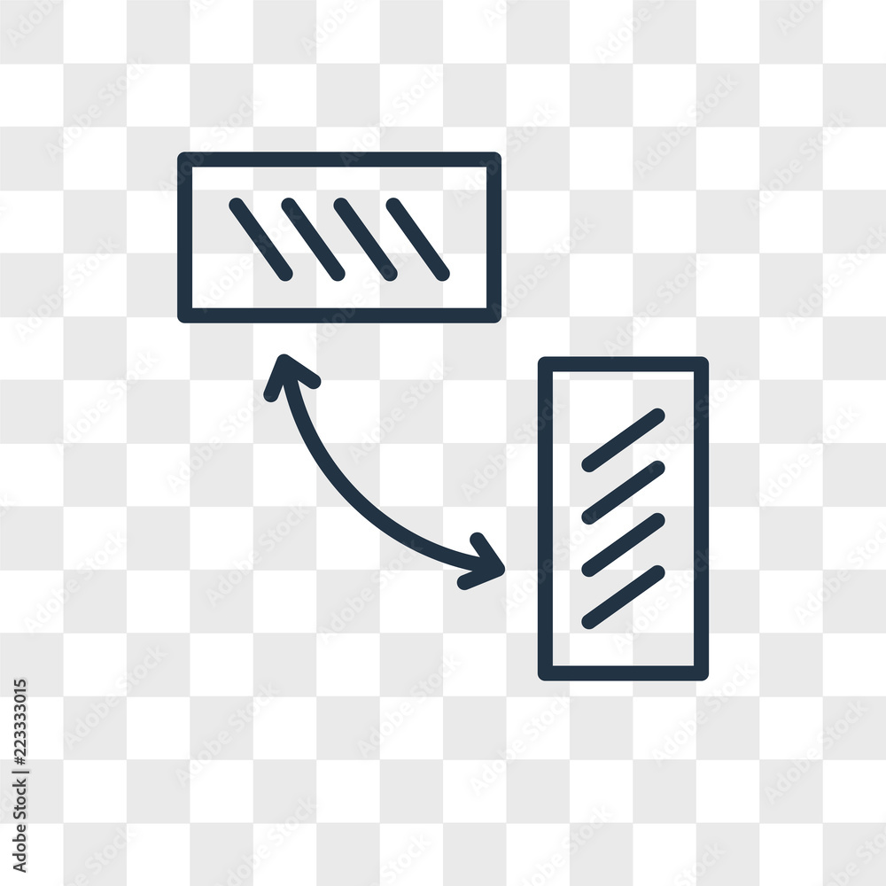 Rotate vector icon isolated on transparent background, Rotate logo ...