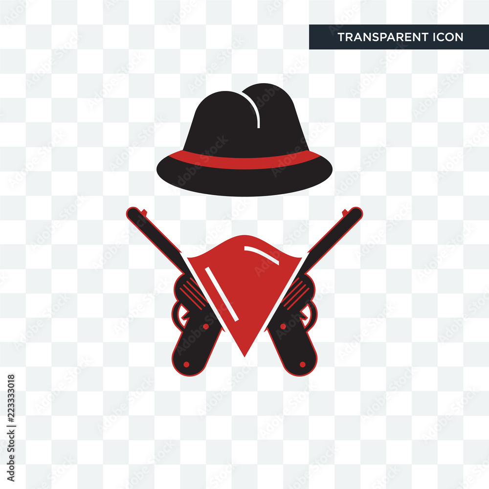 outlaws vector icon isolated on transparent background, outlaws logo ...