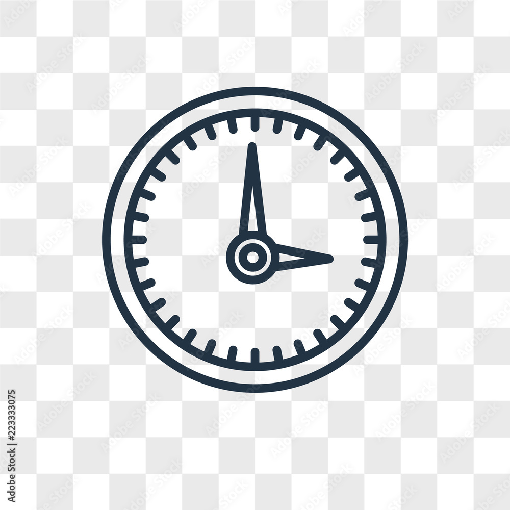 Clock vector icon isolated on transparent background, Clock logo design ...