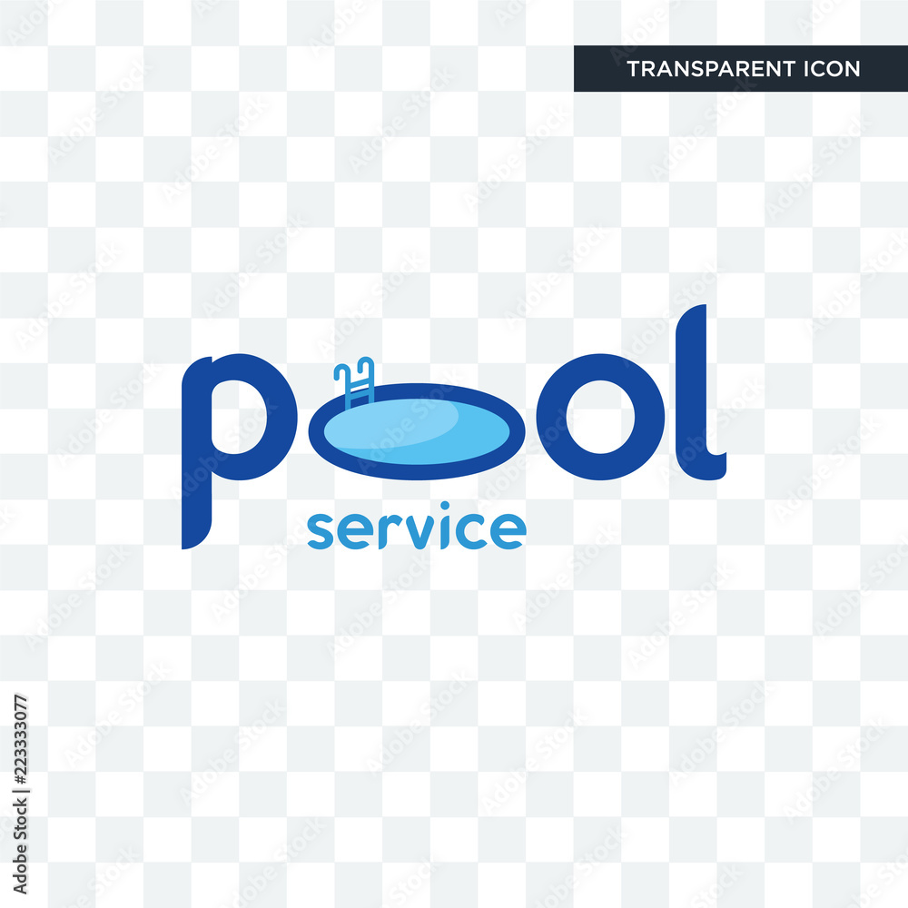 pool service vector icon isolated on transparent background, pool ...