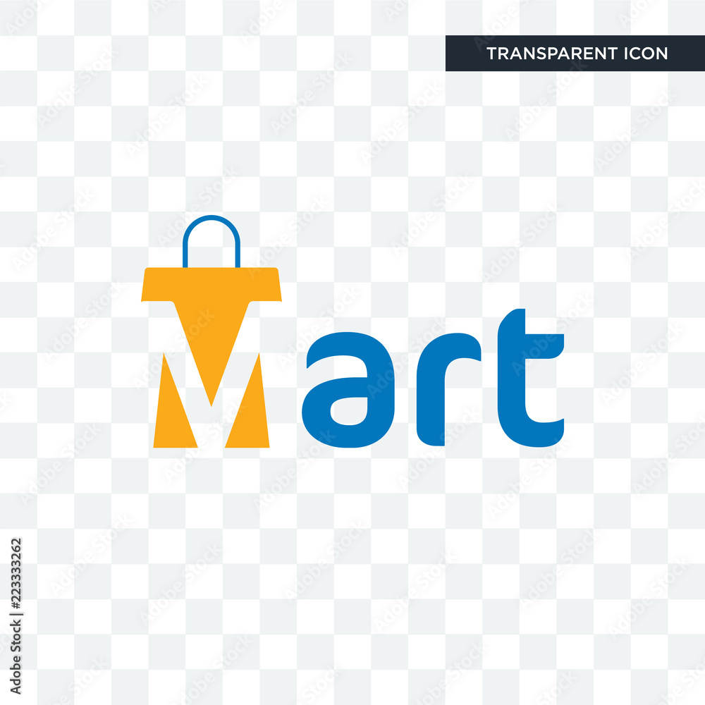 mart vector icon isolated on transparent background, mart logo design ...
