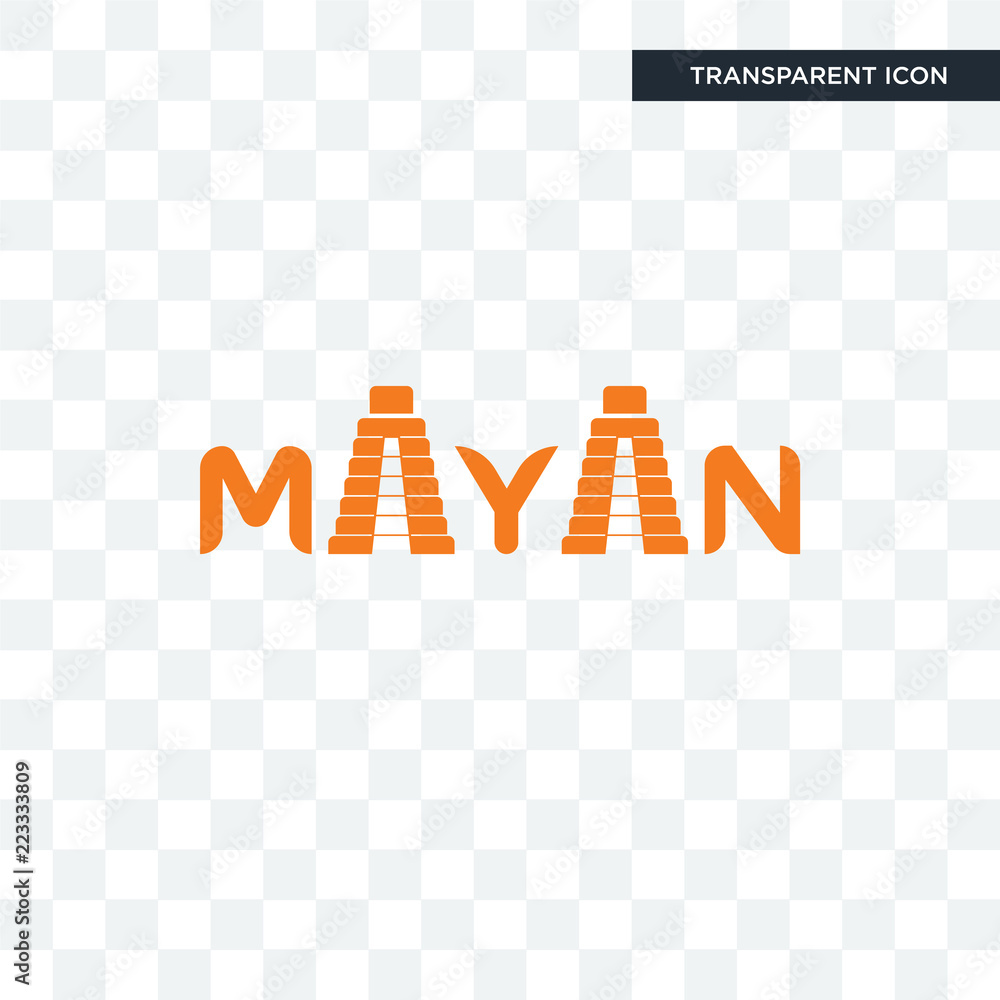 mayan vector icon isolated on transparent background, mayan logo design ...