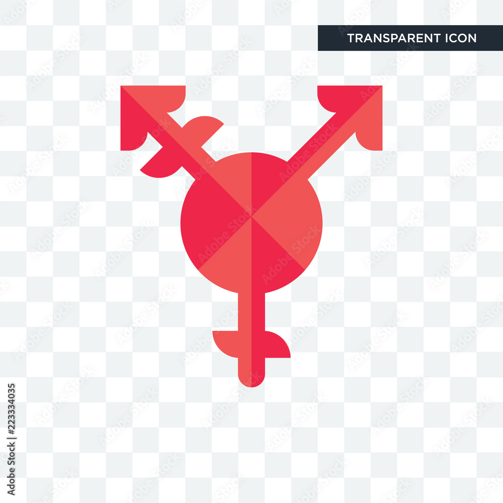 transgender vector icon isolated on transparent background, transgender ...