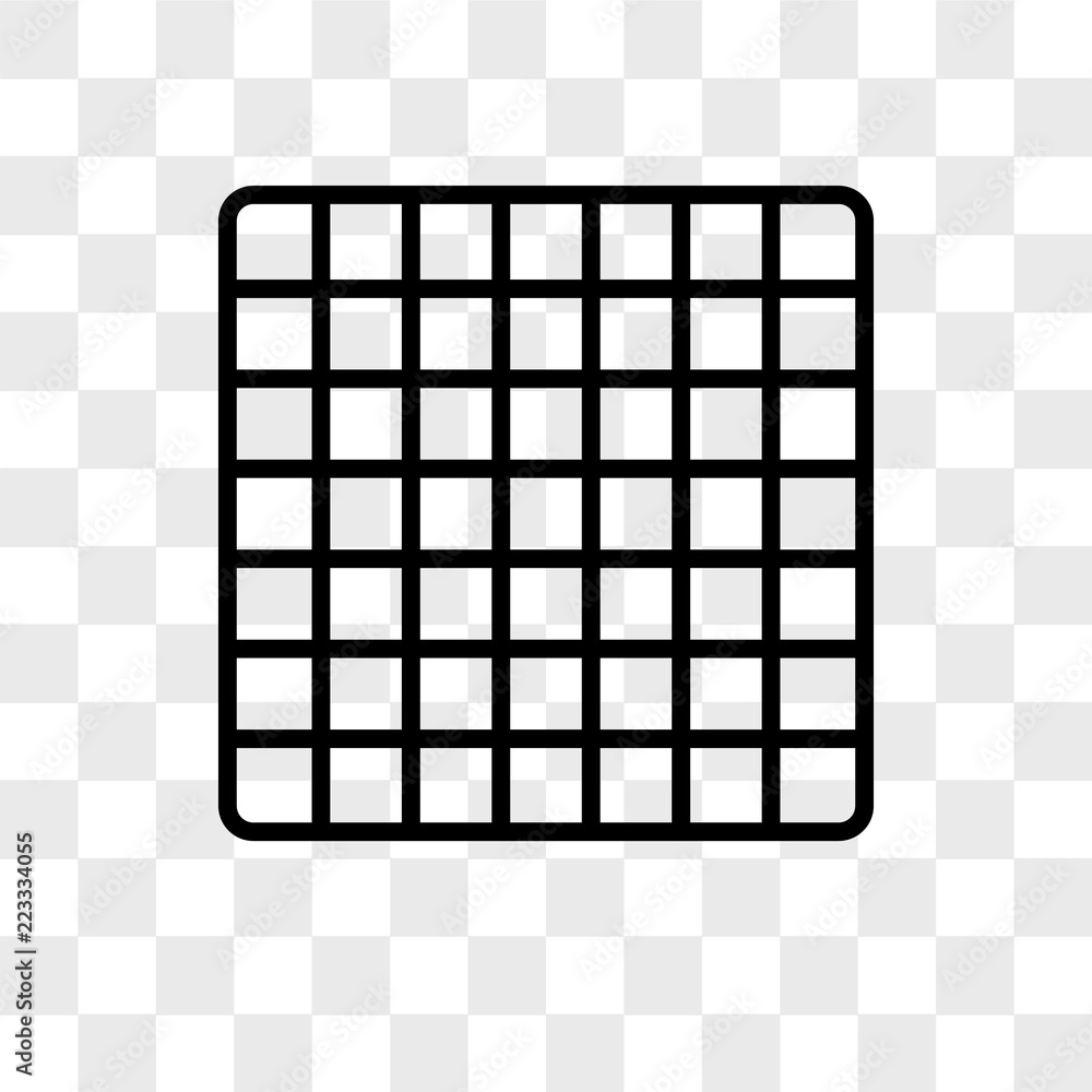 Grid vector icon isolated on transparent background, Grid logo design ...