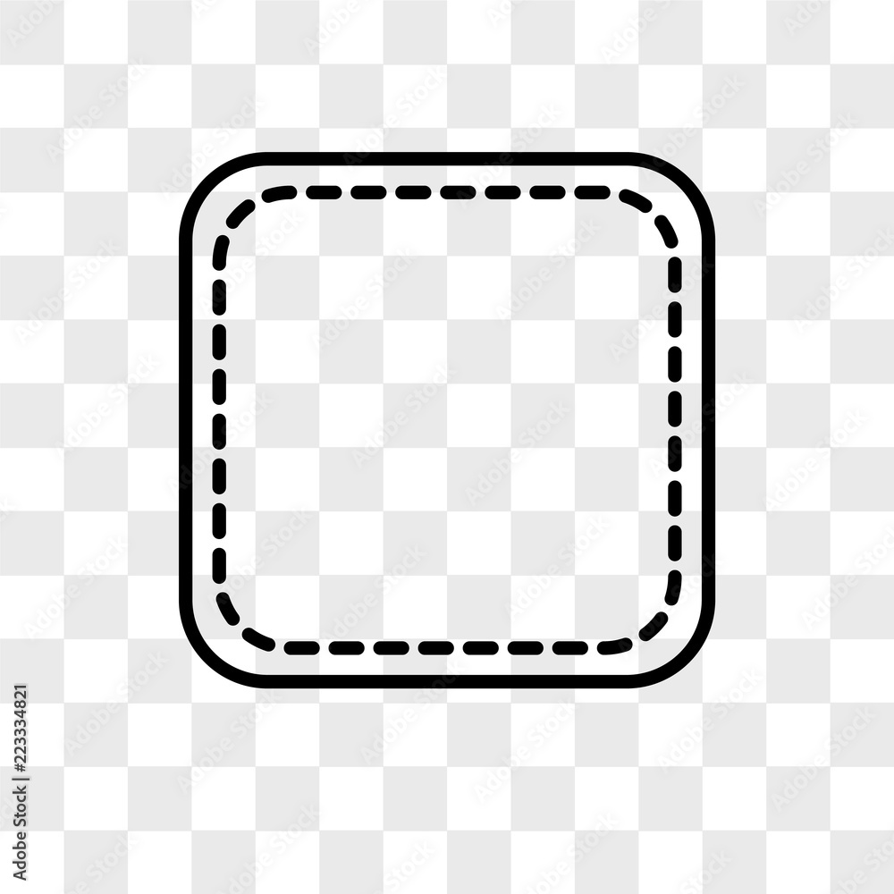 Rounded rectangle vector icon isolated on transparent background ...