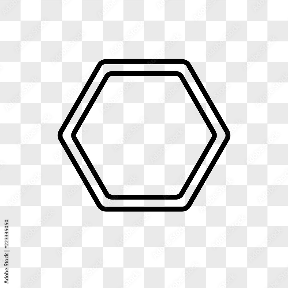 Poligon vector icon isolated on transparent background, Poligon logo ...