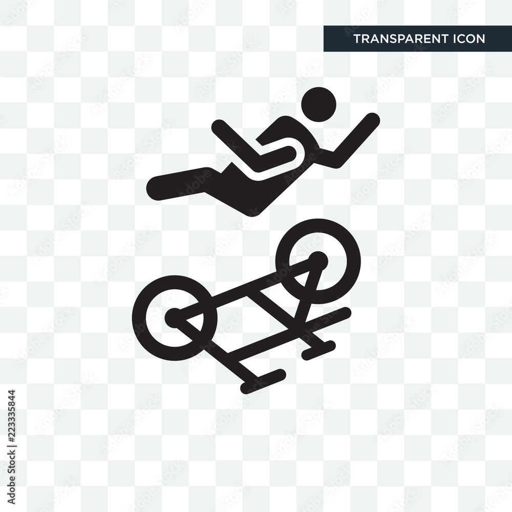 Accident vector icon isolated on transparent background, Accident logo ...