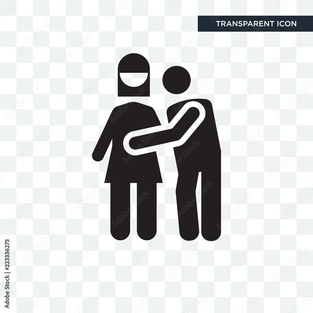 Hug vector icon isolated on transparent background, Hug logo design ...