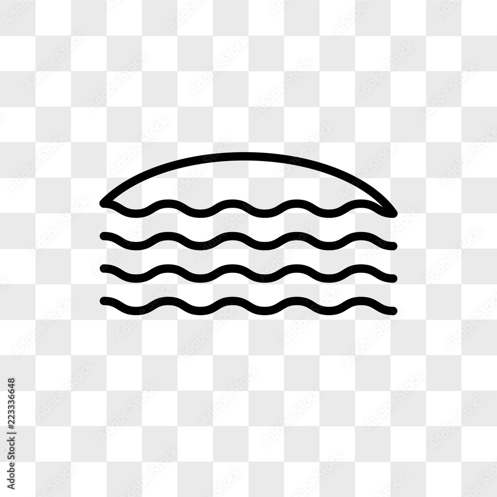 Ocean vector icon isolated on transparent background, Ocean logo design ...