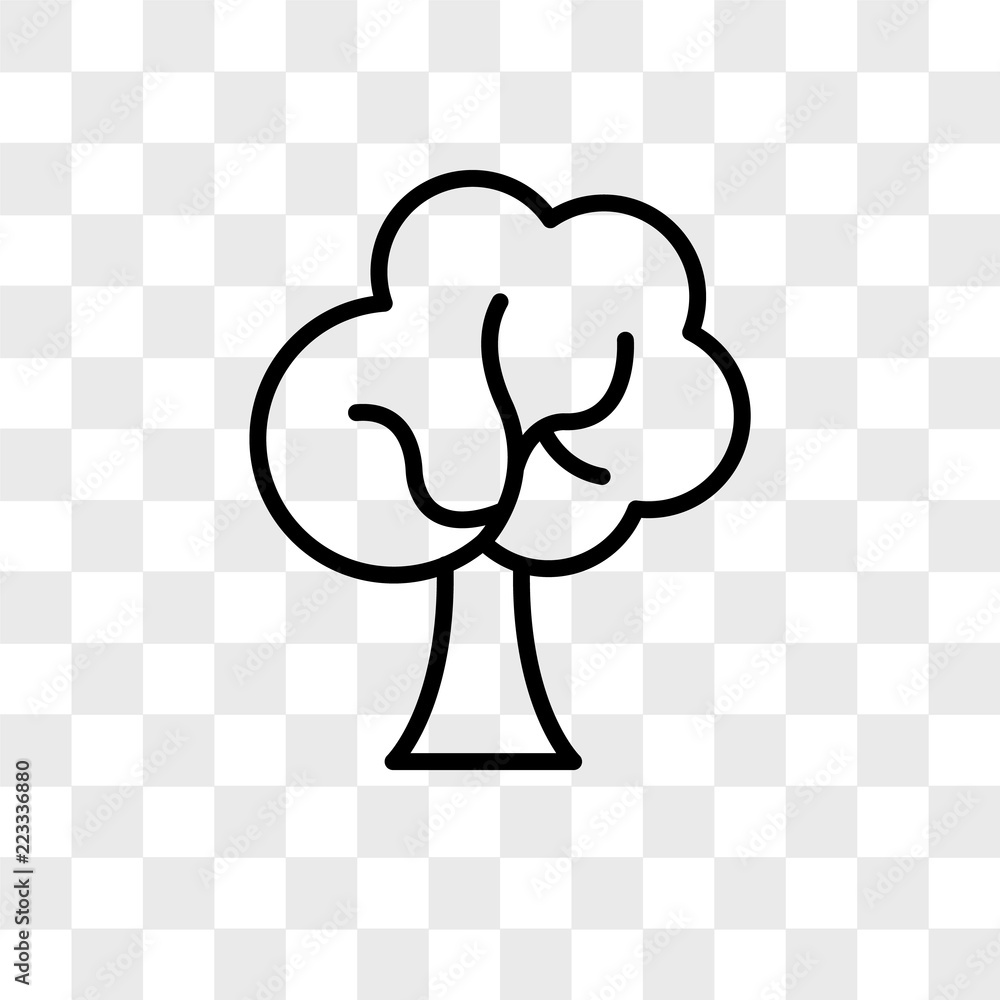 Tree vector icon isolated on transparent background, Tree logo design ...