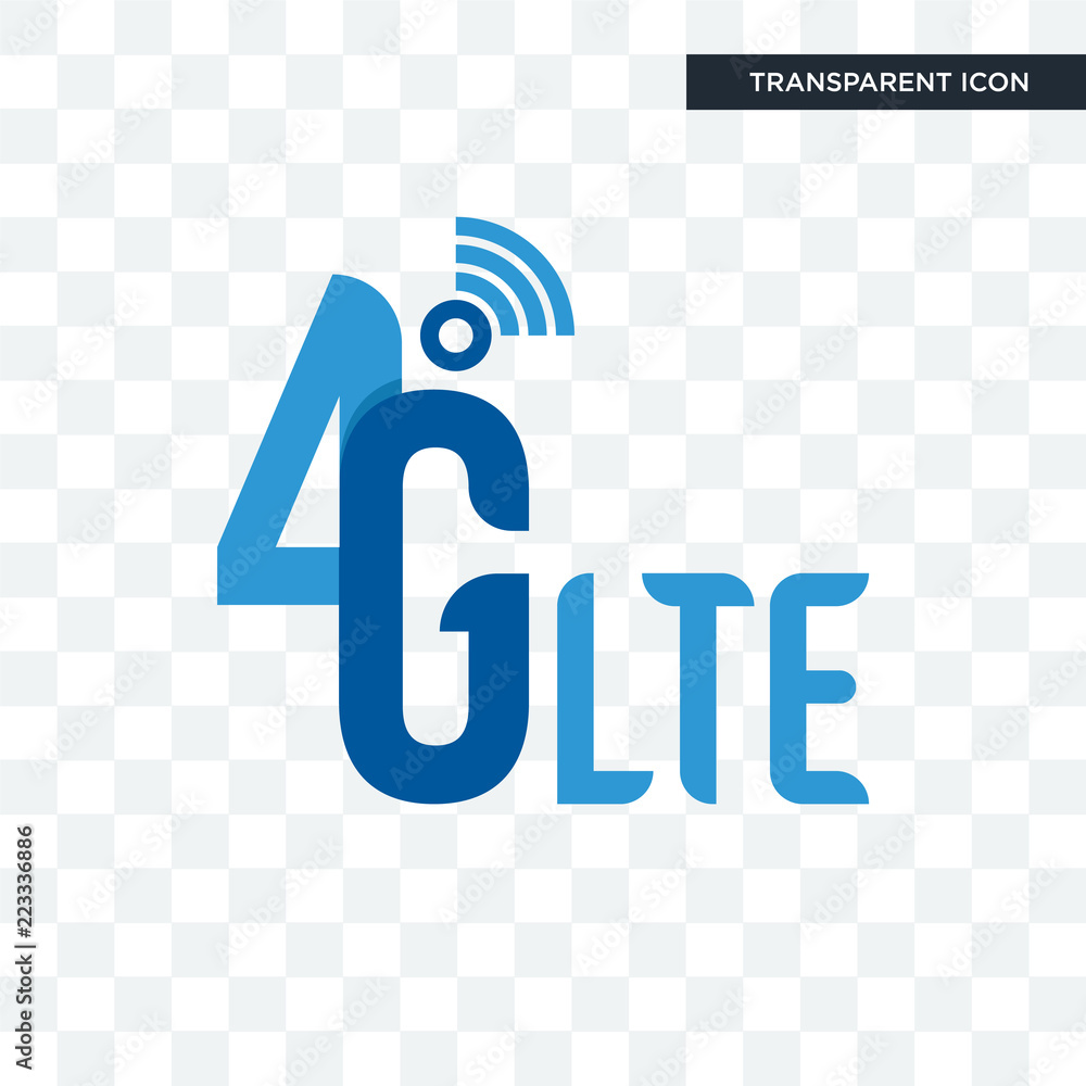 4g lte vector icon isolated on transparent background, 4g lte logo ...
