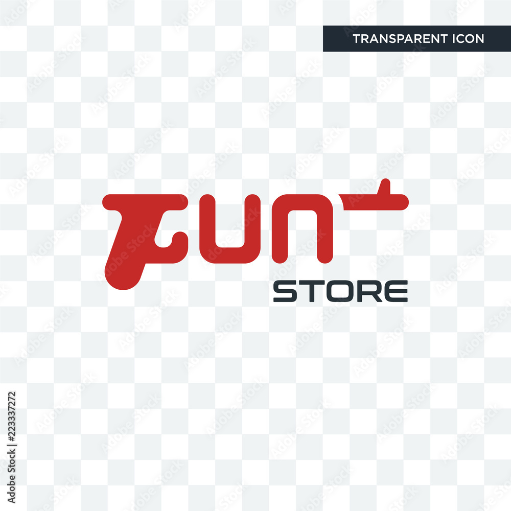 gun store vector icon isolated on transparent background, gun store ...