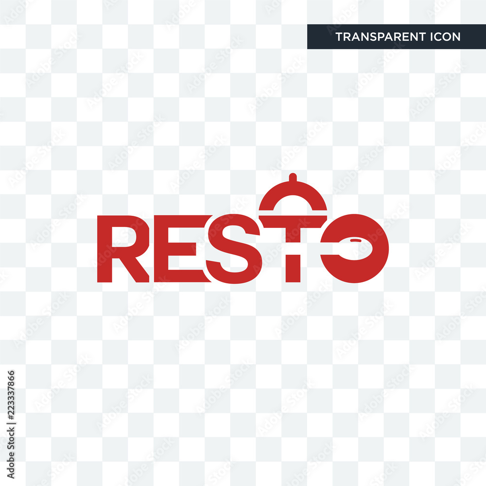 resto vector icon isolated on transparent background, resto logo design ...