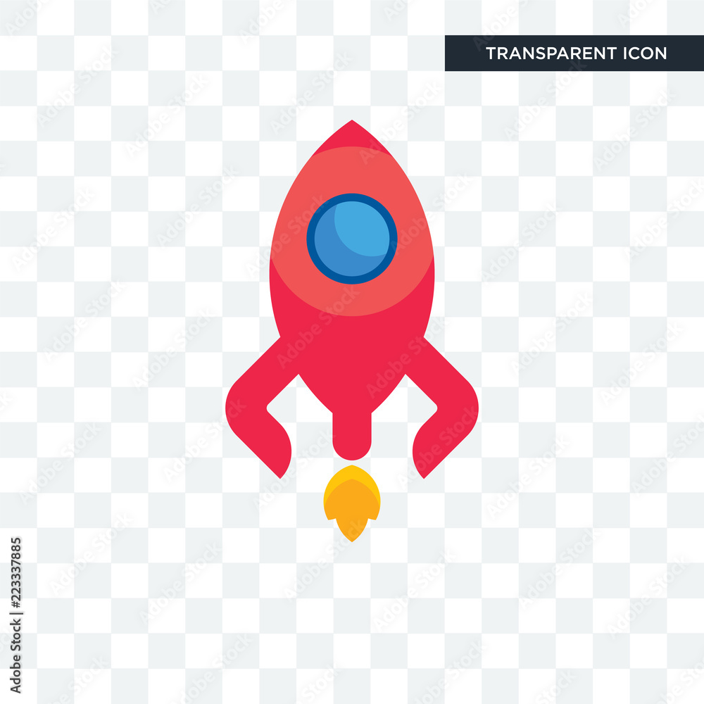 rocketship vector icon isolated on transparent background, rocketship ...