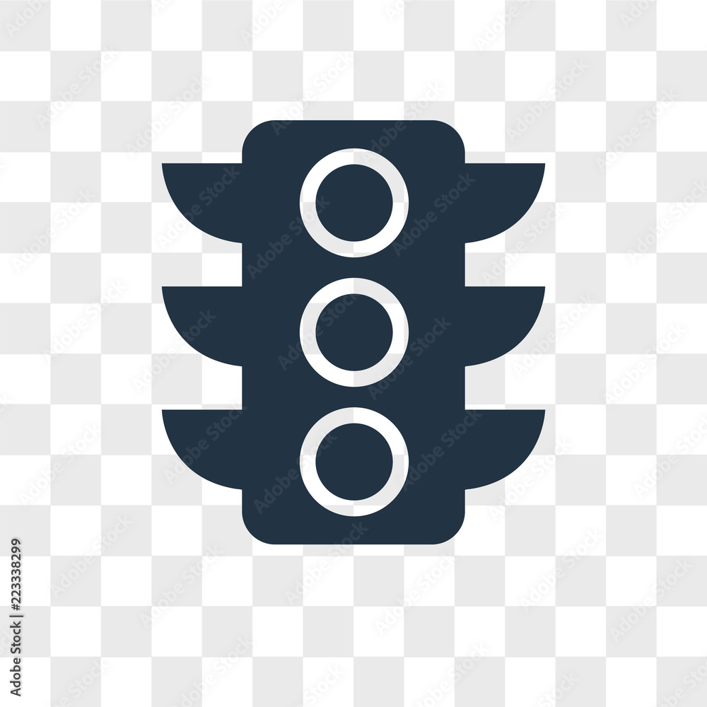 Traffic light vector icon isolated on transparent background, Traffic ...