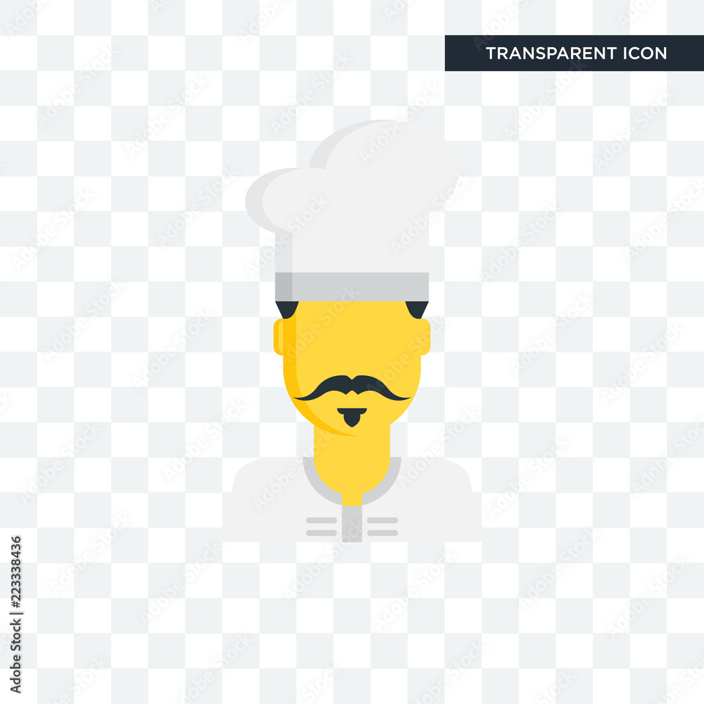 Chef vector icon isolated on transparent background, Chef logo design ...