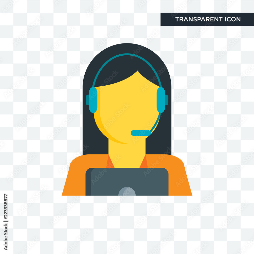 Telemarketer vector icon isolated on transparent background, Telemarketer logo design Stock ...