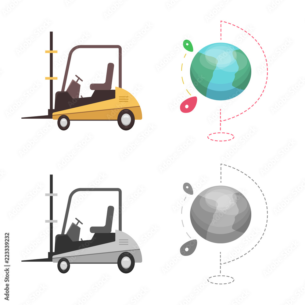 Vector design of goods and cargo symbol. Collection of goods and ...