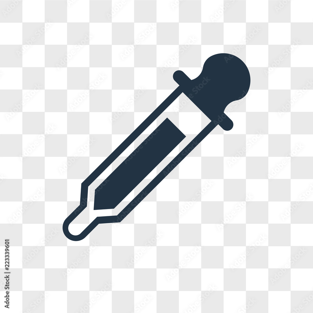 Pipette vector icon isolated on transparent background, Pipette logo ...