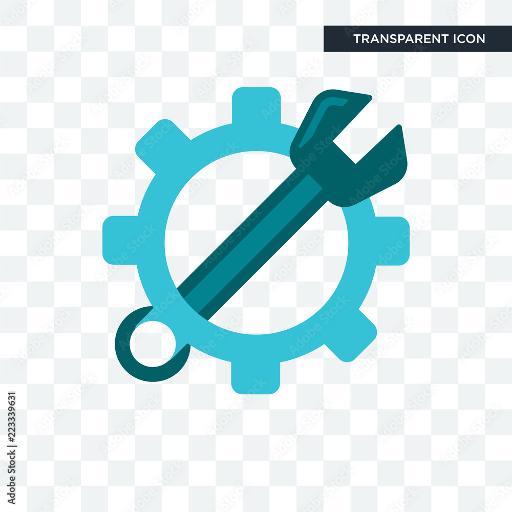 spanner vector icon isolated on transparent background, spanner logo ...