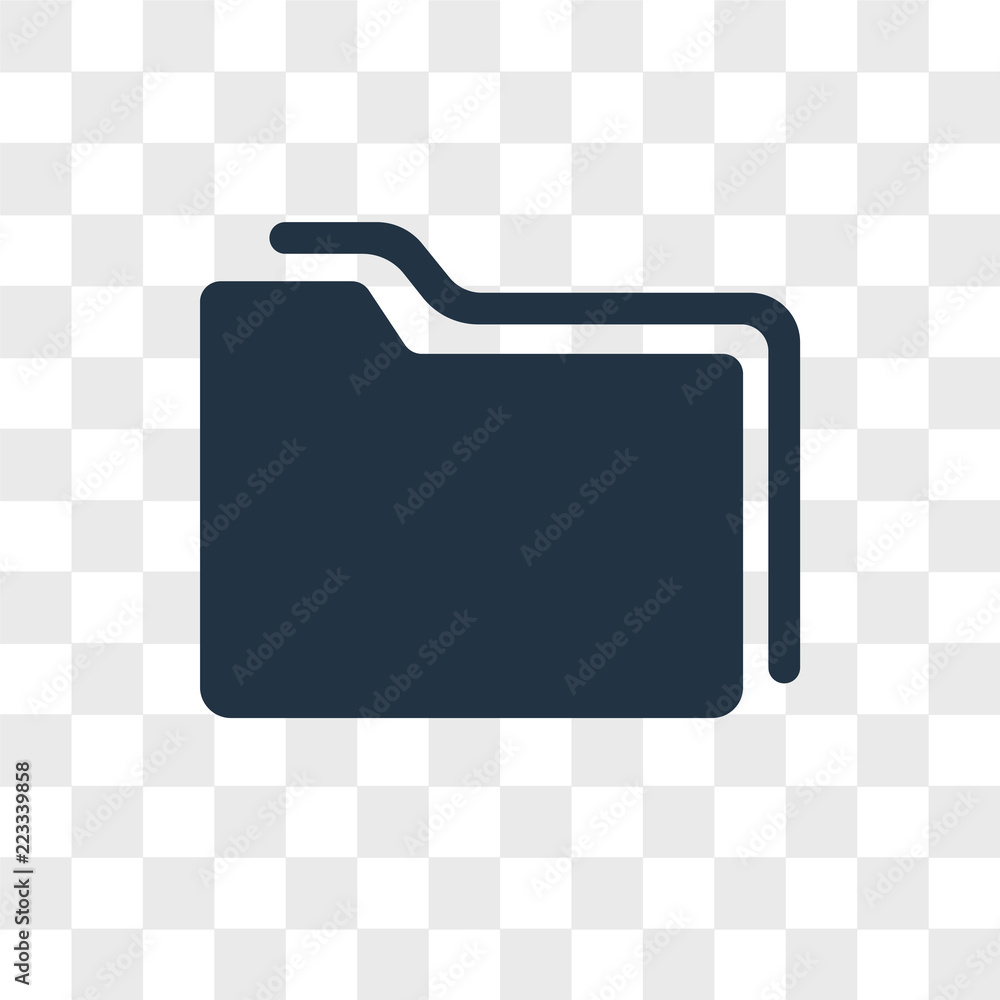 Folder vector icon isolated on transparent background, Folder logo ...