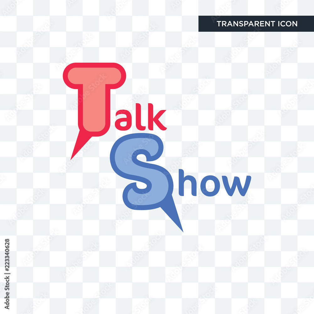 talk show vector icon isolated on transparent background, talk show ...