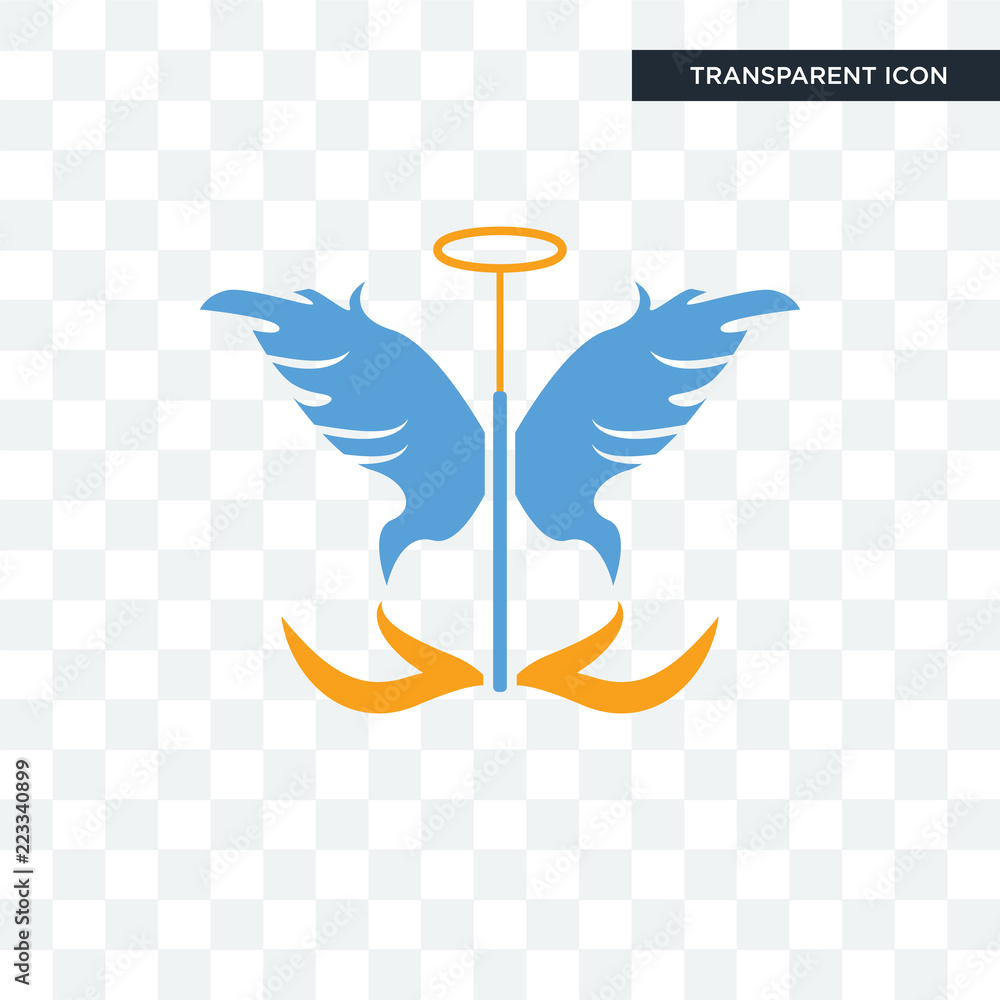 guardian angel vector icon isolated on transparent background, guardian ...