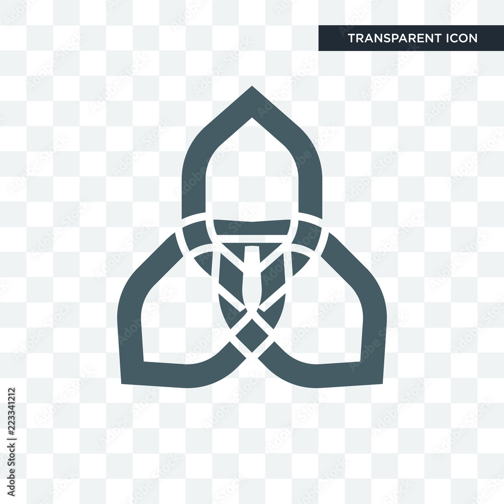 triquetra vector icon isolated on transparent background, triquetra ...