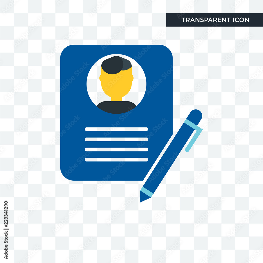 biography vector icon isolated on transparent background, biography ...