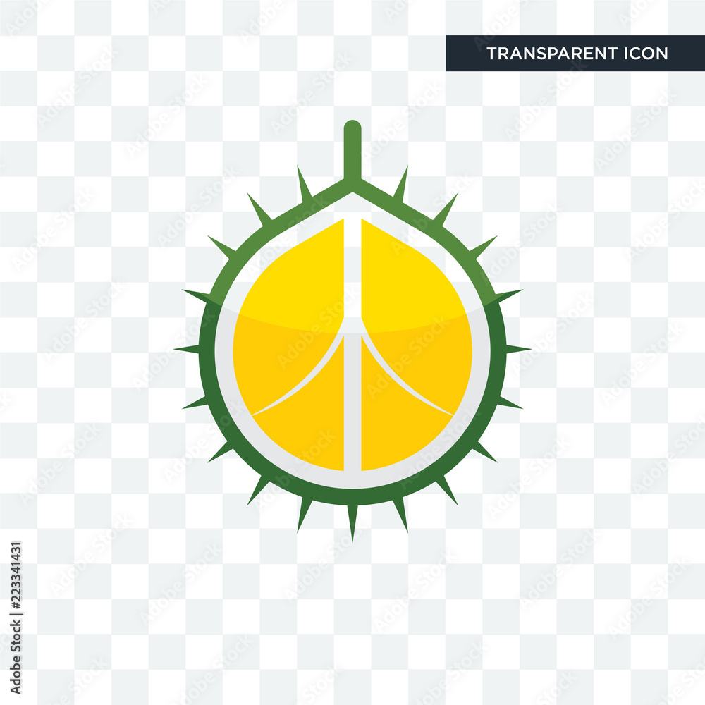 durian vector icon isolated on transparent background, durian logo ...