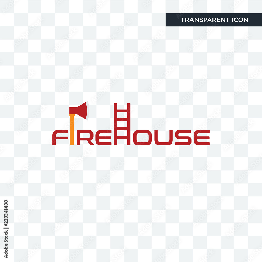 firehouse vector icon isolated on transparent background, firehouse ...