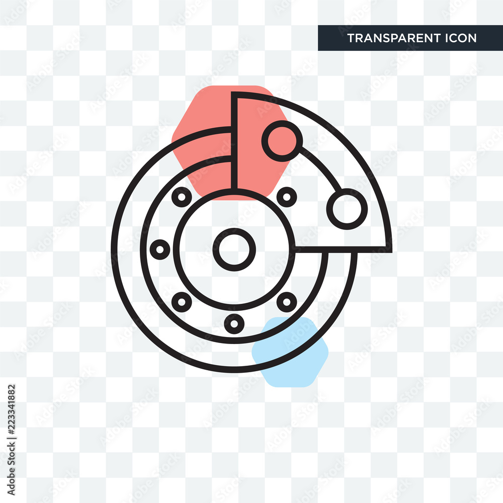 Brake vector icon isolated on transparent background, Brake logo design ...
