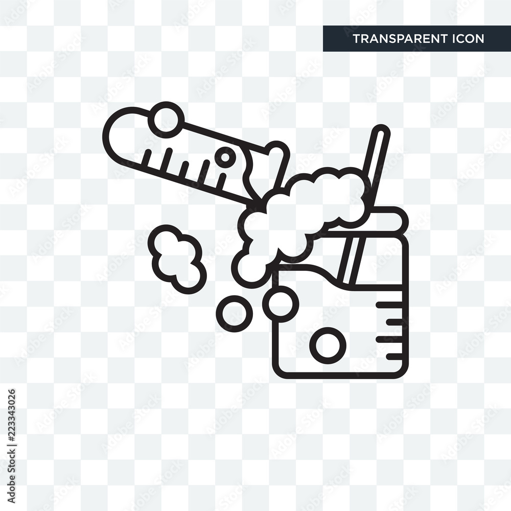 Beaker vector icon isolated on transparent background, Beaker logo ...